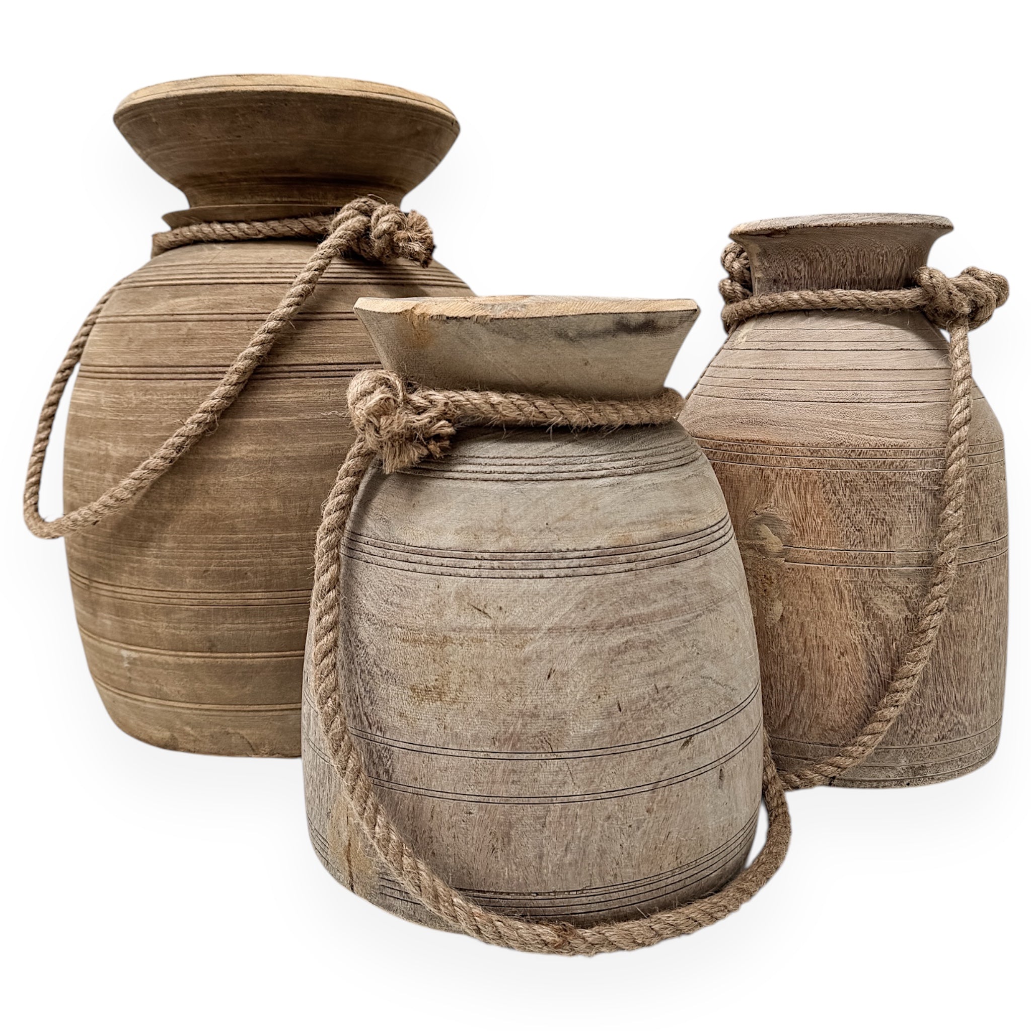 Vintage Nepali Pots – Handcrafted Antique Timber Vessels – Wander ...