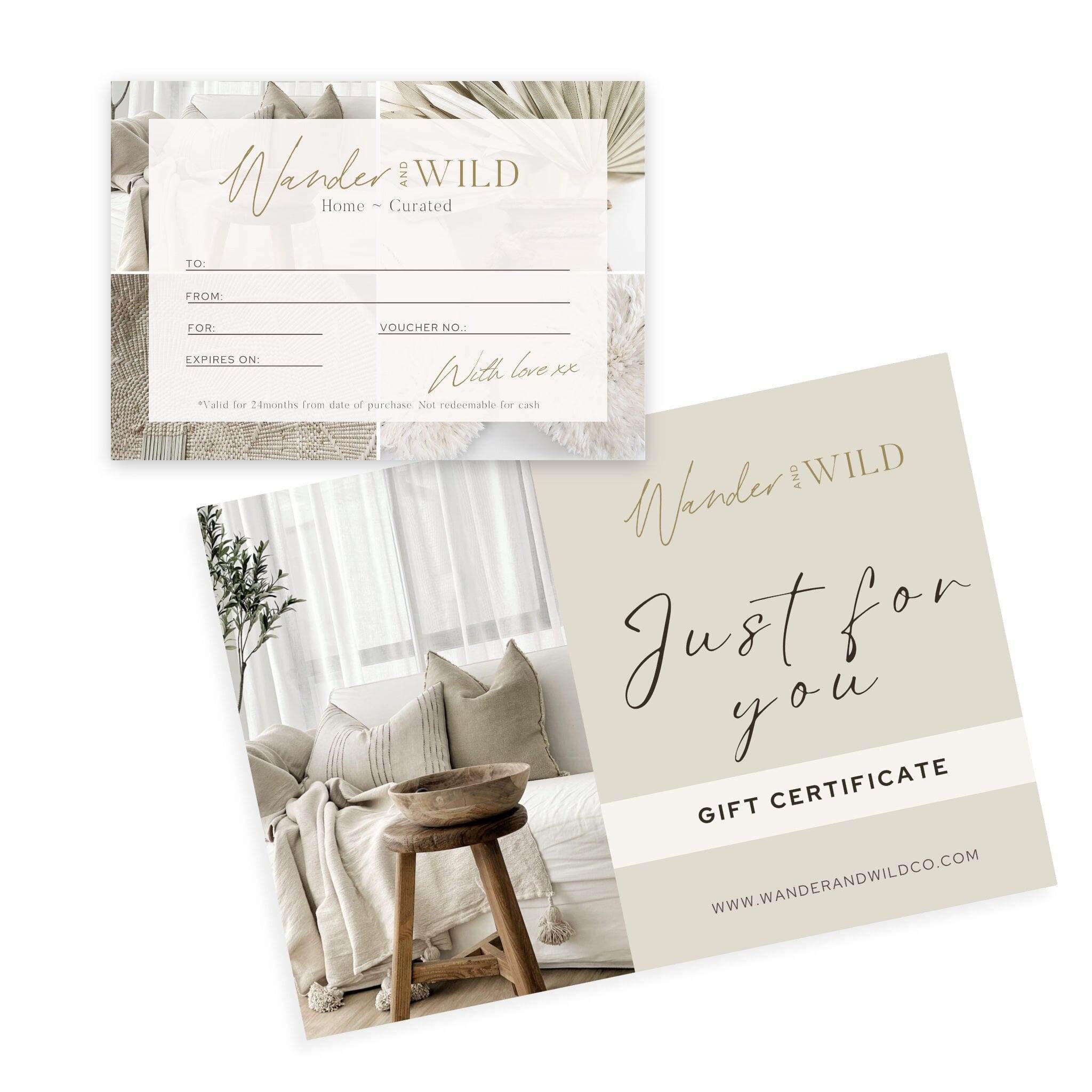 Wander & Wild Gift Voucher – Wander & Wild Home